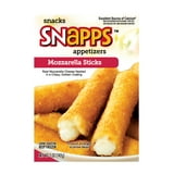 Snapps Frozen Appetizers Mozzarella Cheese Sticks, 5 oz Cardboard Box ...