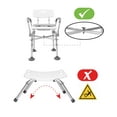KMINA - Shower Chair (330 lbs) with Double Reinforced Crossbar and ...