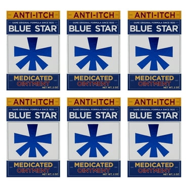 Blue Star Medicated Ointment for Pain Relief, Itch Reliever - 2 oz ...