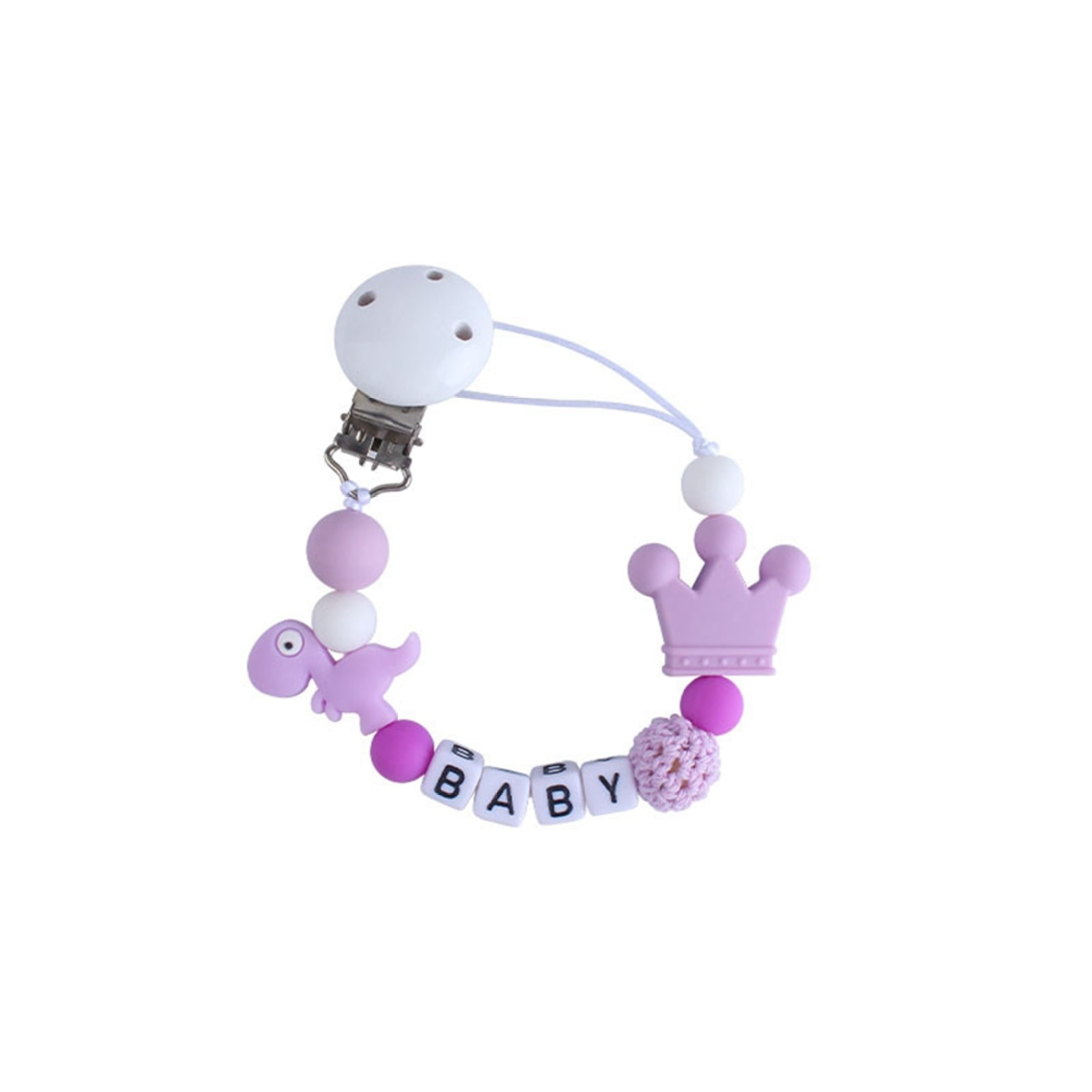 LICHENGTAI Silicone Pacifier Clip for Babies Infant Animal Teething ...