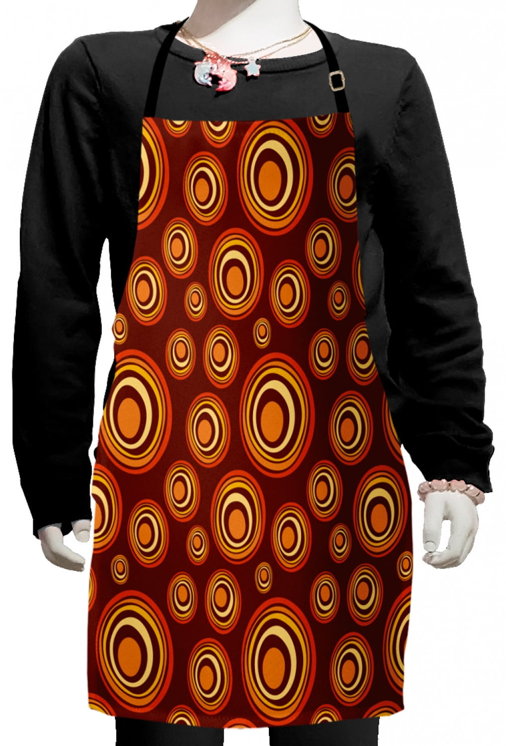 Colorful Kids Apron, Retro Tribal Motifs from Concentric Asymmetrical ...