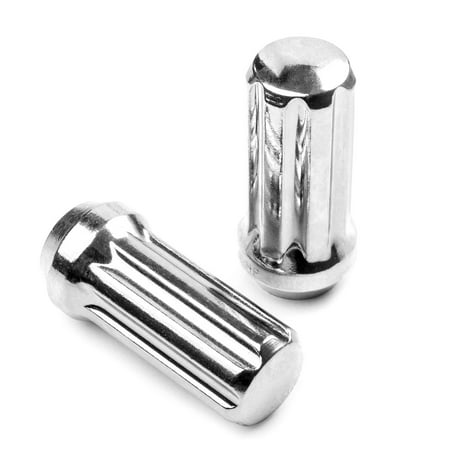 Krator 24pc Chrome 14x1.5 Wheel Lug Nuts + 2x Keys Anti-Theft Locking ...