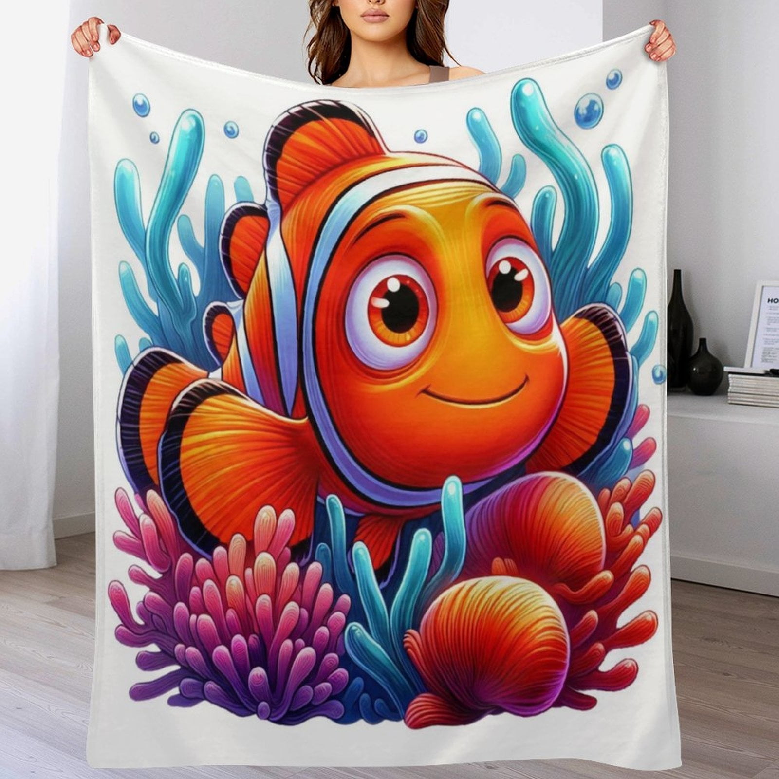 Manta de dibujos animados de Buscando a Nemo, suave y acogedora manta ...