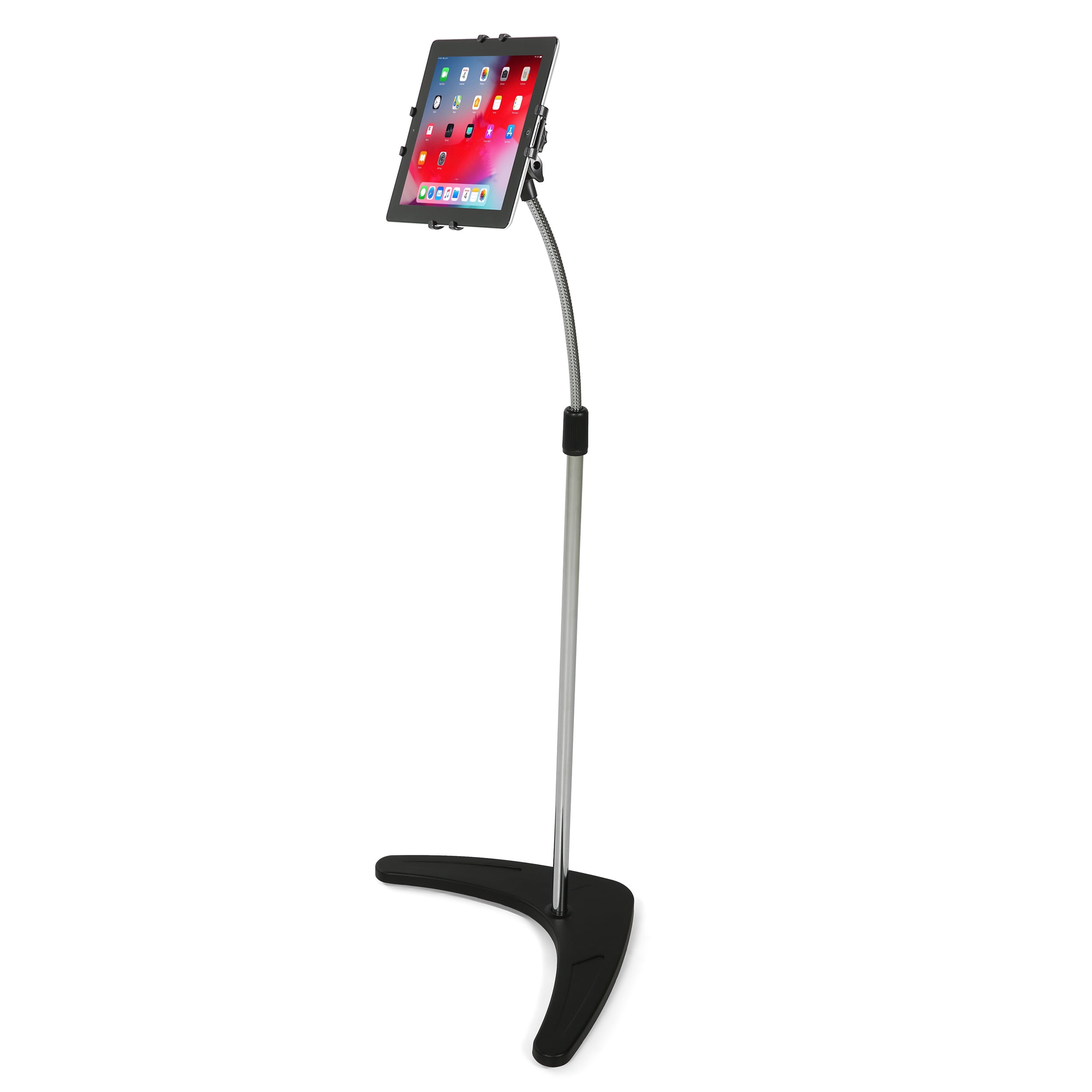 M&T Displays Floor Standing Silver Tablet E-Reader Drawing Pad Stand ...