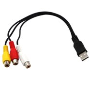 New 7 PIN S-VIDEO USB Male A to 3 RCA AV A/V TV Adapter Cord Cable for ...