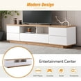 80 inch White Modern TV Stand, Media Console with Storage, Open Shelf ...