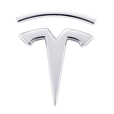 Fit Tesla Trunk Emblem Sticker Rear Tailgate Badge Decal (Silver ...