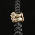3Pcs Unique Light Weight Snake Shape Lanyard Beads Unique Bead Brass ...
