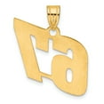 14K Solid Yellow Gold Block Number 67 Necklace Chain Pendant Charm with ...