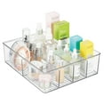mDesign Plastic Extra Wide Divided Organizer Box for Kitchen/Cabinet ...