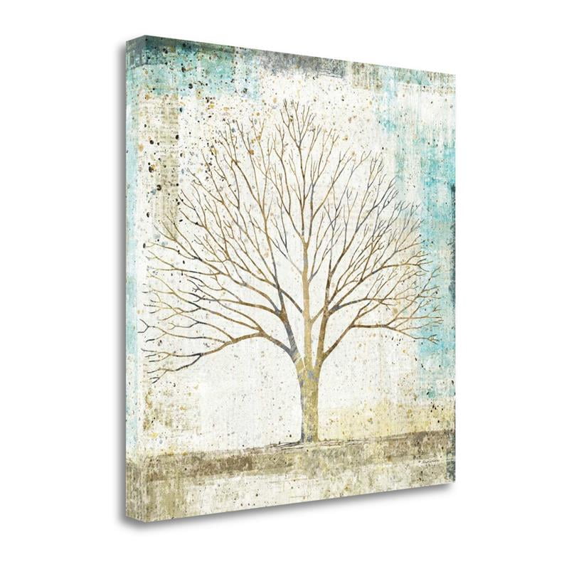 20"x20" Solitary Tree Collage By Avery Tillmon Print on CanvasFabric ...