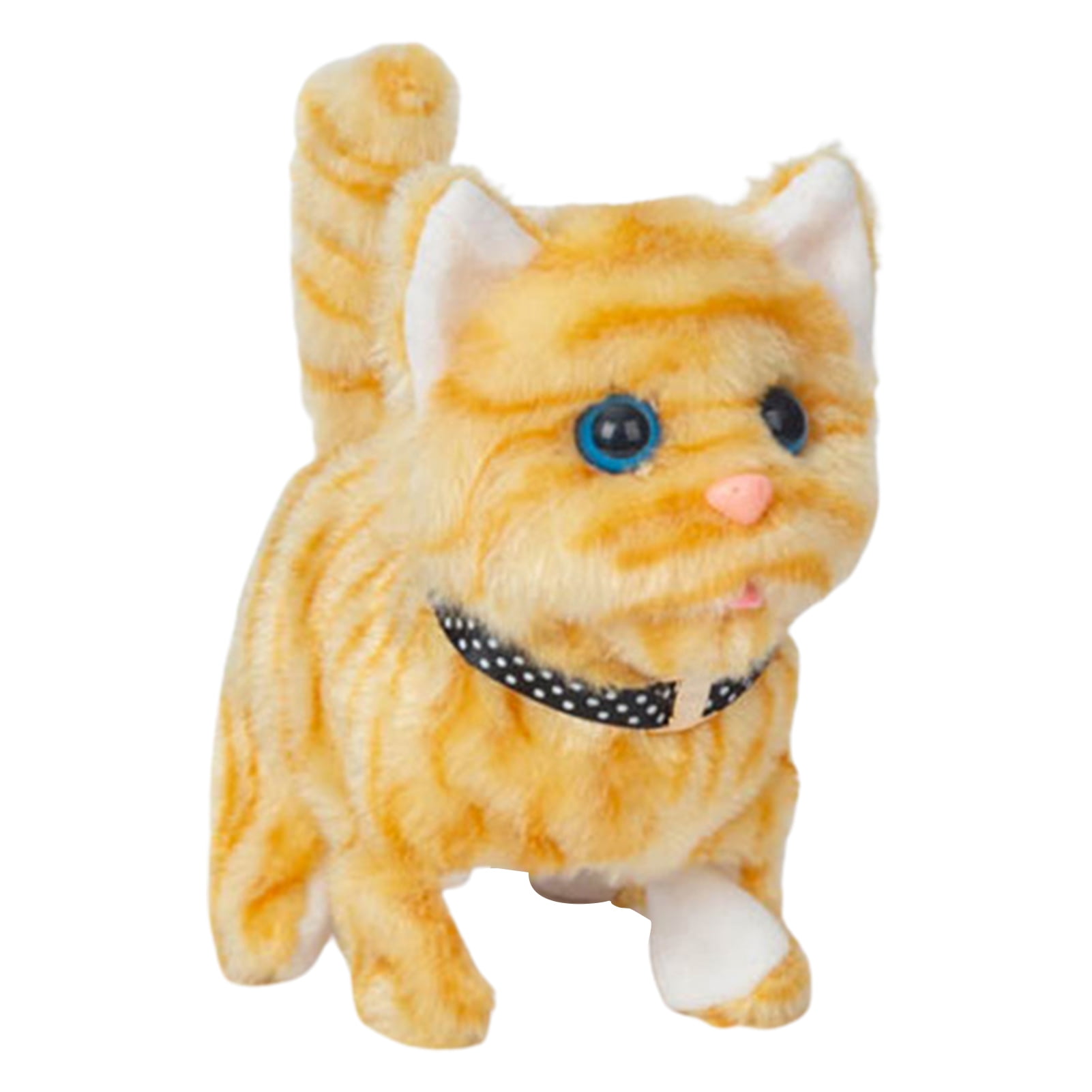Kainuan Electric Plush Cat Simulated Meowing Walking Tail Wagging Cute ...