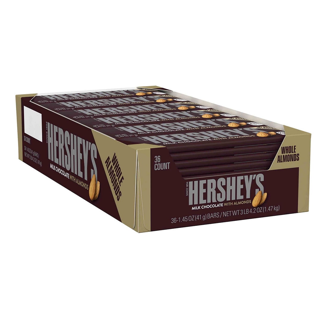 Hershey's Milk Chocolate with Almonds Bars, 36 ct. - Walmart.com