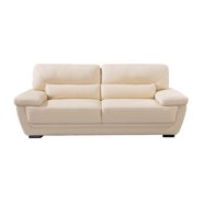 EK018 White Color With Italian Leather Sofa - Walmart.com