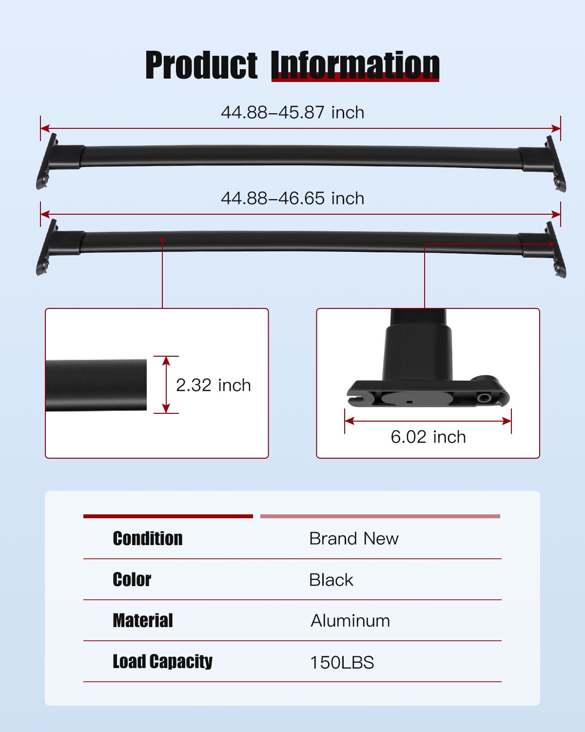 Buy CCIYU Cargo Racks for Ford Explorer 2011-2015 Rooftop Luggage Canoe ...