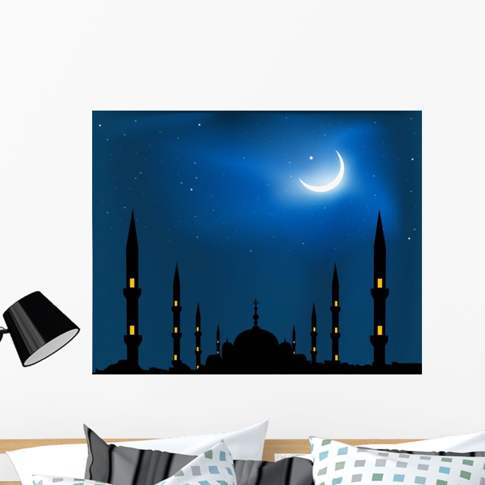 Mosque Wall Mural by Wallmonkeys Peel and Stick Graphic (36 in W x 29 ...