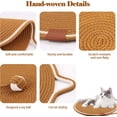 2-Pack Cat Scratching Mats, Natural Cotton Rope Scratch Pad with Ear ...