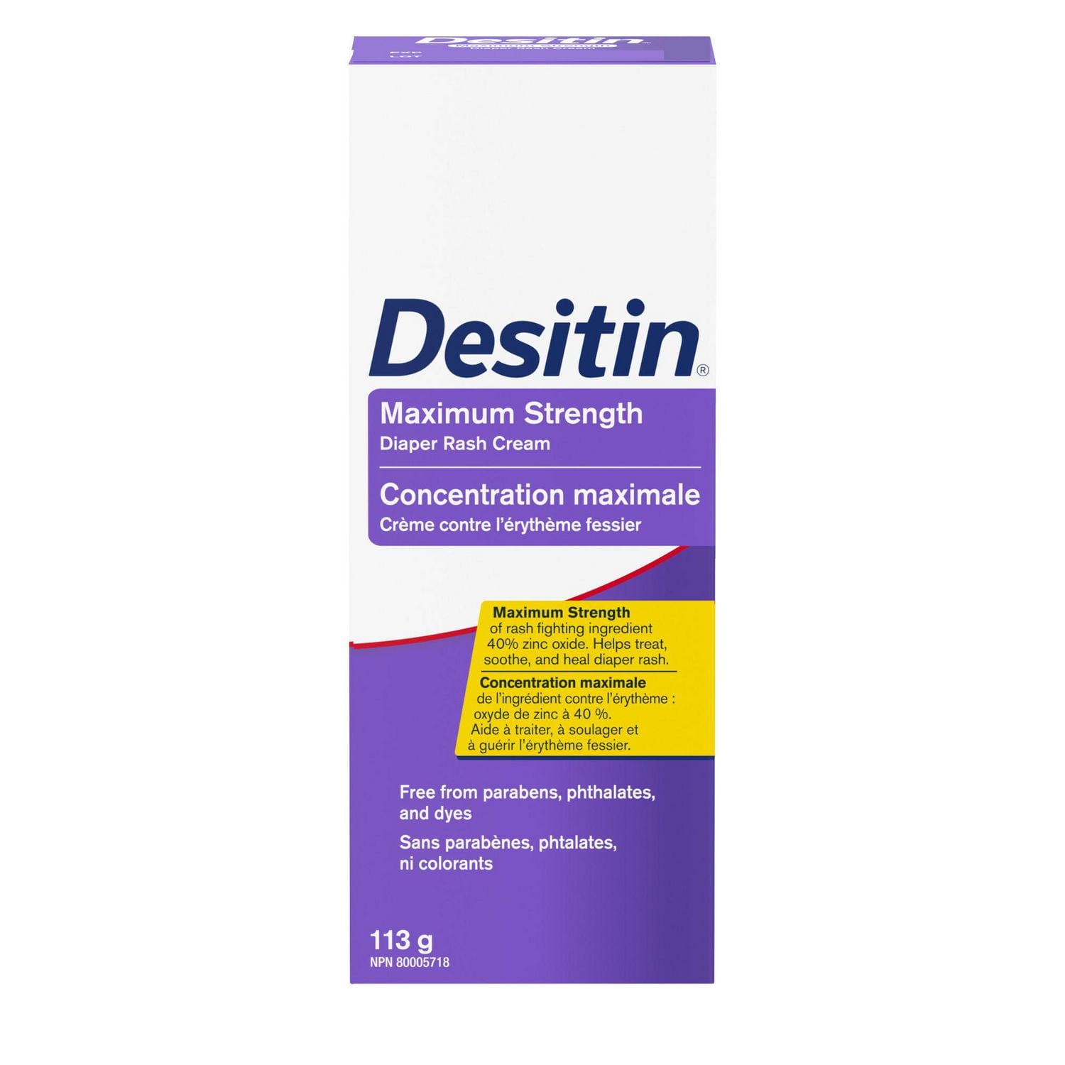 Desitin Maximum Strength Baby Diaper Rash Cream, 40% Zinc Oxide to Help ...