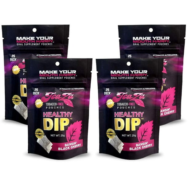 Teaza Herbal Energy Pouches Tobacco Alternative Nicotine Free Dip, Smokeless Alternative Snuff ...