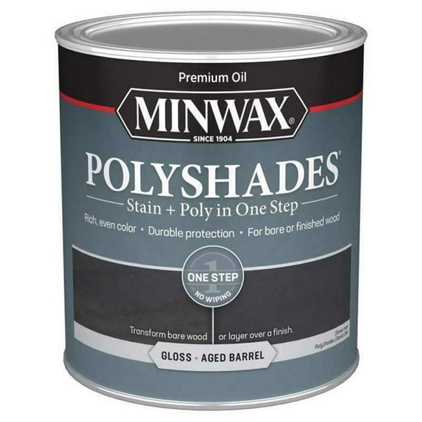 Minwax Polyshades Semi-Transparent Gloss Aged Barrel Stain/Polyurethane ...