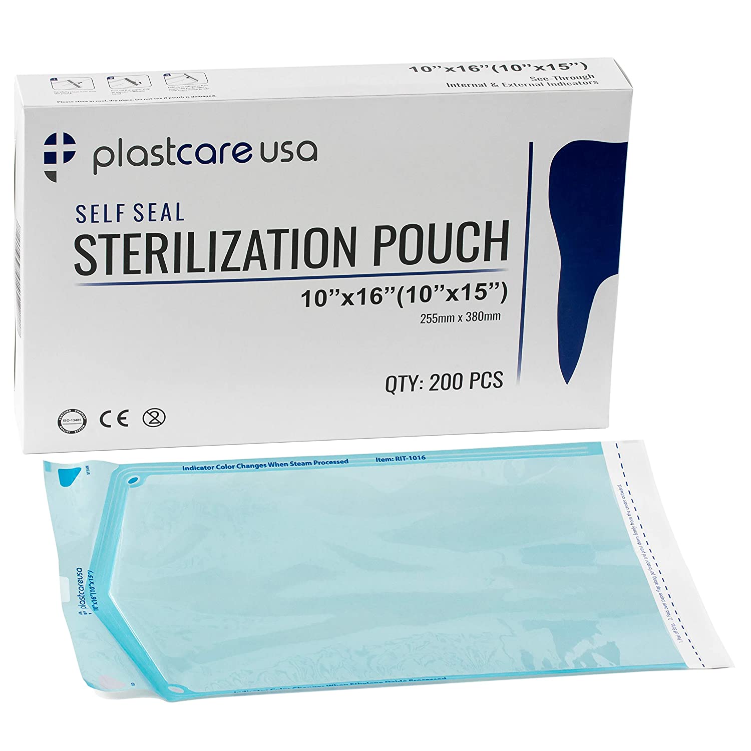 200 10 x16 Large Sterilization Pouches To Sterilize And Autoclave 200-10-x16-large-sterilization-pouches-to-sterilize-and-autoclave
