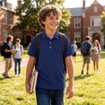 BXJX Boys Polo Shirts, Collared Casual Short Sleeve Breathable Kids ...