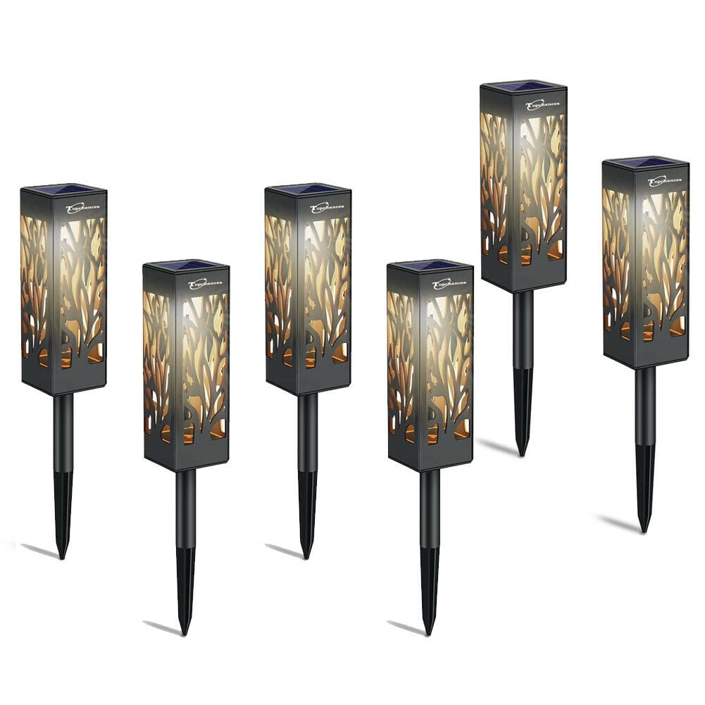 CJC Solar Pathway Lights Outdoor, Solar Garden Lights Waterproof Solar ...