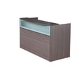 Boss Office 71" Frosted Reception Desk with Reversible Return in ...