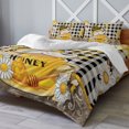 4 Piece Duvet Cover Set Full, Coffee Cup Bee Gnome Black Buffalo Plaid ...