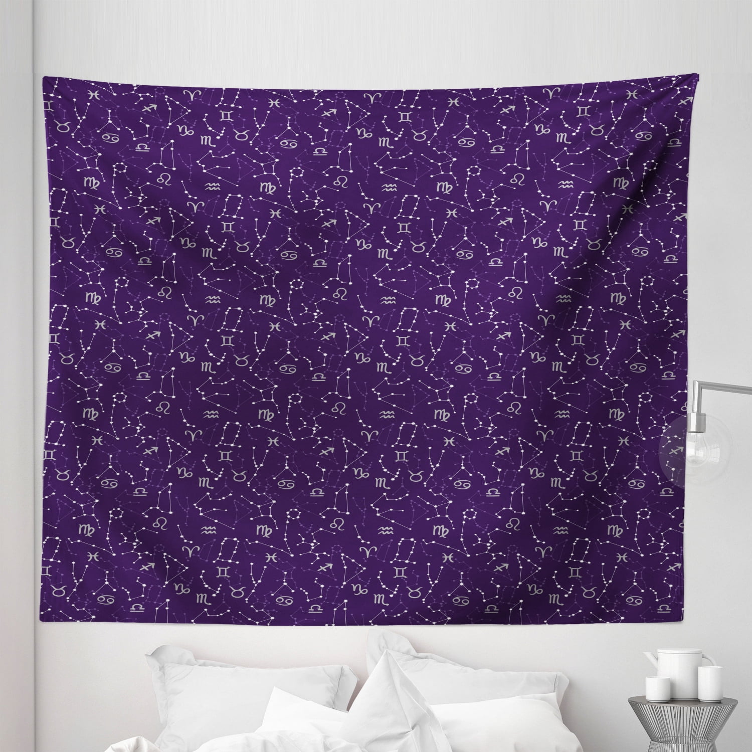 Astrology Tapestry, Pattern Horoscope Signs and Constellations Cosmic ...