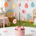 Easter Egg Decor with Mini Daisy and Berry Picks, Pearl Accent Tree ...