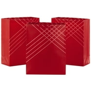 Large Red Gift Bags - Party Supplies - 12 Pieces - Walmart.com