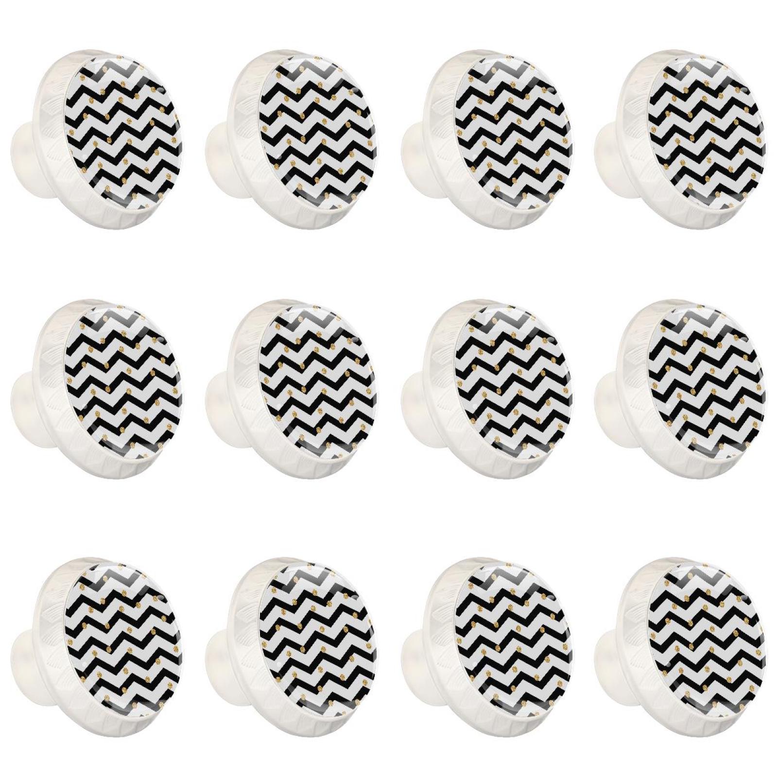 12 Pcs Wavy Stripes with Dots Knobs for Kitchen Cabinet Cupboard Dresser Bookcase Drawer Pulls ...