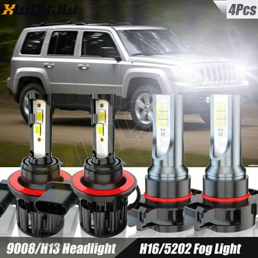 For Jeep Commander 2006-2010 LED Headlight High Low Fog Light Bulbs ...
