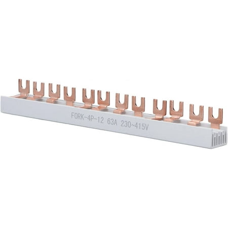 Screw Terminal Block Copper 12 Positions Barrier Strip Connector 63A ...