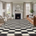 Arrow Feathers Washable Living Room Rugs 5'x7', Retro Black Beige Arrow ...