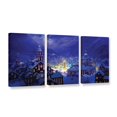 ArtWall Philip Straub "Christmas Town" 3-Piece Gallery-Wrapped Canvas ...