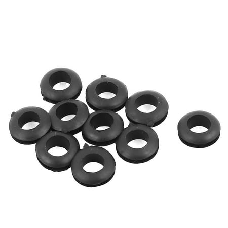 8mm Inner Dia Double Sides Rubber Cable Wiring Grommets Gasket Ring ...