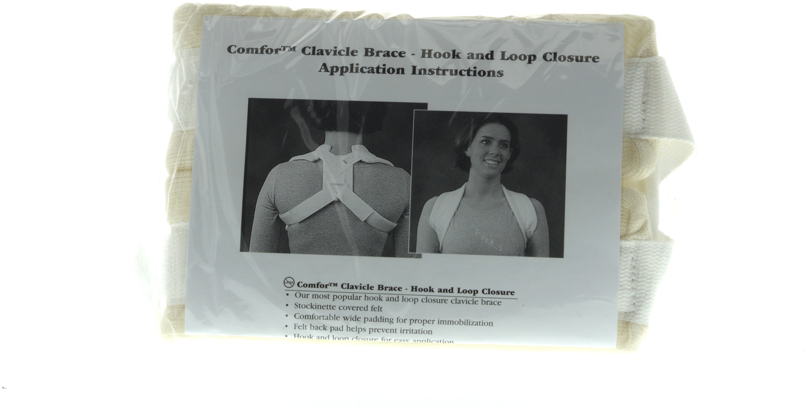 Comfor Clavicle Brace with Hook and Loop Closure - Walmart.com