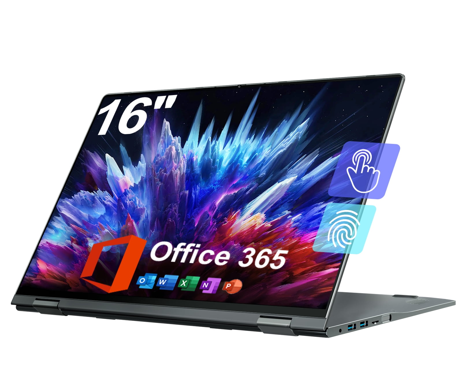 Jumper 16in 2 in 1 Laptop FHD Touchscreen with Windows 11, 16GB DDR4 ...