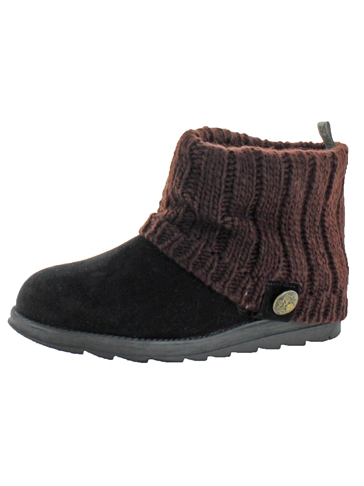 muk luks women's patti boot ankle bootie, black, 8 m us - Walmart.com