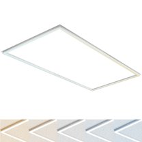 Luxrite 2x2 FT Edge-Lit Frame LED Panel Lights, 5CCT 3000K-6500K, 2600 ...
