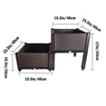 1Pcs Elevated Plastic Raised Planter Kit, DIY Plastic Bed Rectangular ...