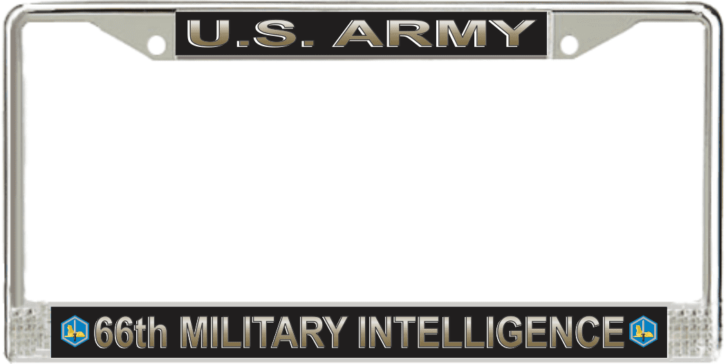 U.S. Army 66th Military Intelligence Brigade License Plate Frame ...