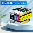 LC406XL Ink Cartridges 4 Pack for MFC-J4335DW J5855DW + more - Walmart.com