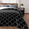 Black Plaid Quilted Comforters Cooling Blanket Full Size, Modern ...