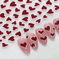 3Sheets 3 Colors Heart Pattern PVC Nail Art Stickers Self-adhesive For ...
