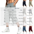Capri Pants for Men Streetwear Fashion Elastic Waist with Pockets ...
