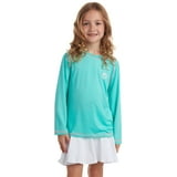 Pink Platinum Girls' Long Sleeve Rash Guard Swim Tops for Little Kids ...