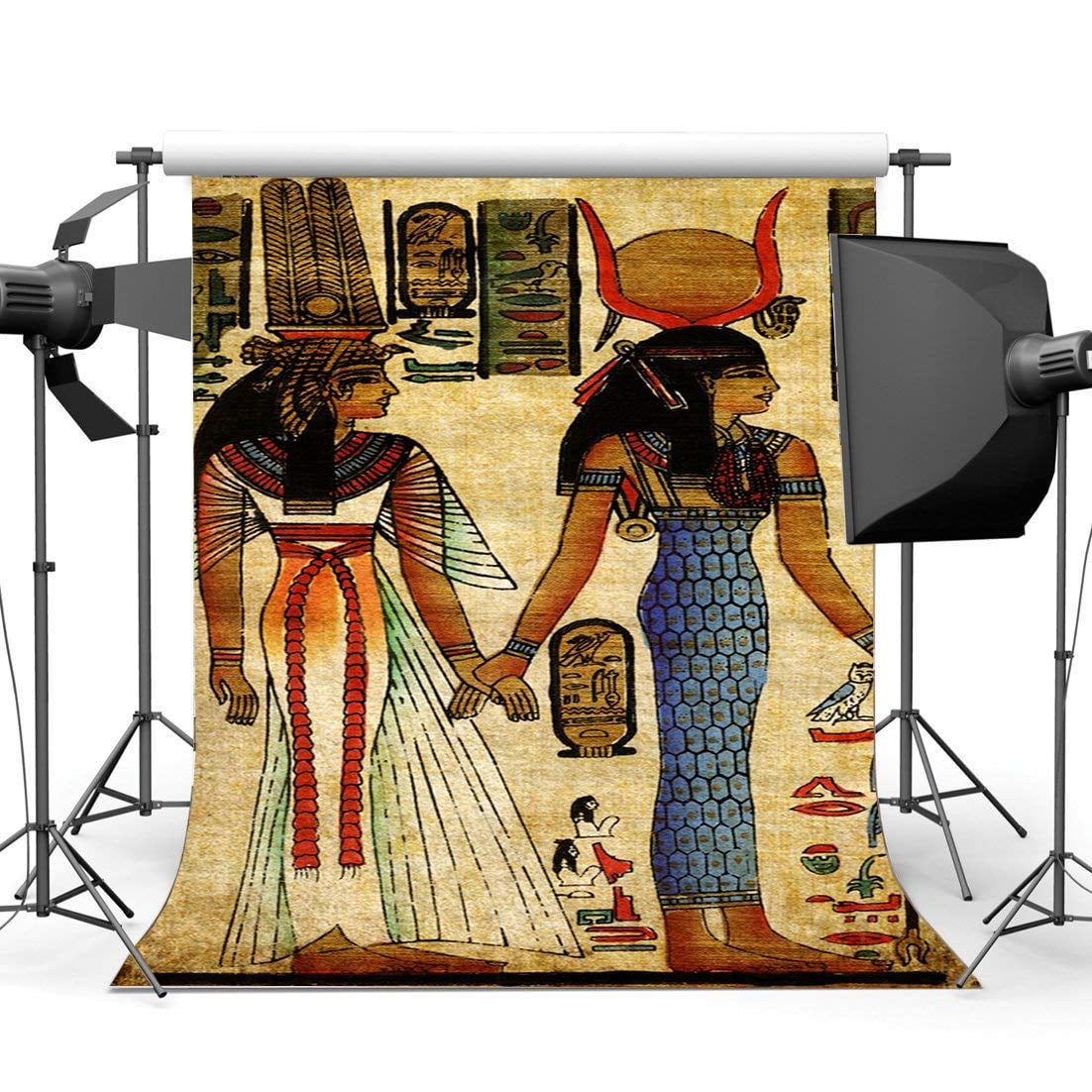 ABPHOTO Polyester 5x7ft Shabby Egypt Backdrop Old Egyptian Mural ...